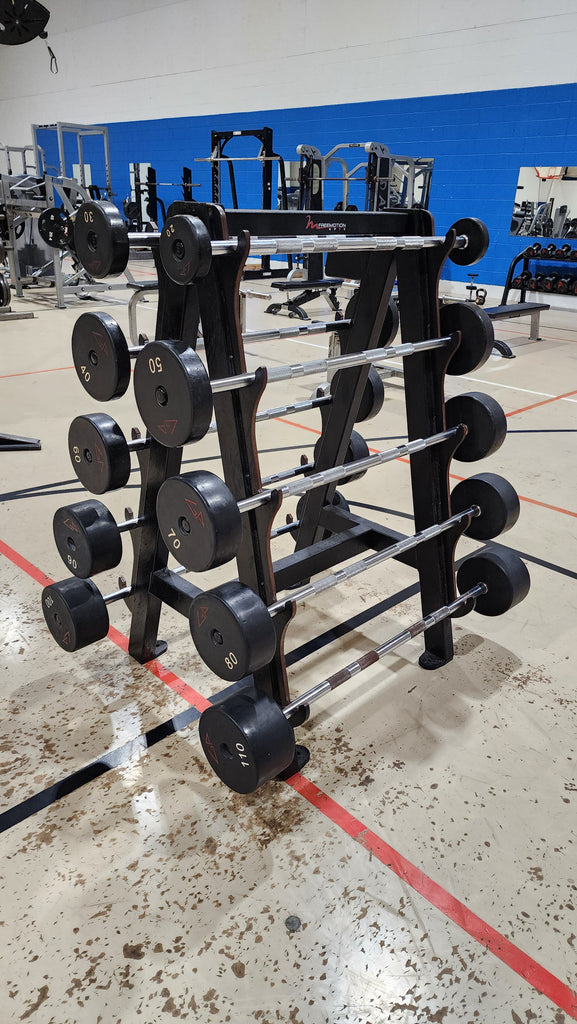 GP Fixed Barbells - Urethane Coated Straight Bars 20 - 110 lb. with Ra ...