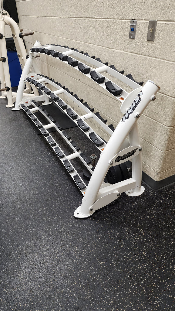 Hoist Fitness 3-Tier Horizontal Dumbbell Rack (15 PAIRS) - CF-3461-3 ...