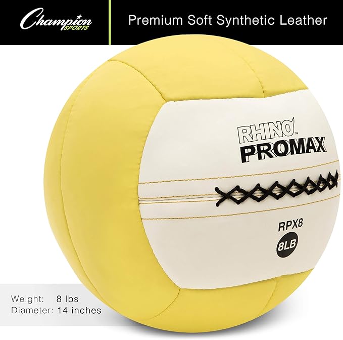 Champion Sports Rhino Promax Slam Balls, 10 lb, Soft Shell with Non-Sl ...