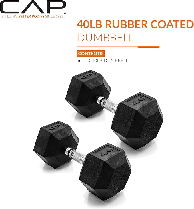 CAP Barbell Coated Dumbbell Weight | Multiple Options Pairs & Sets ...