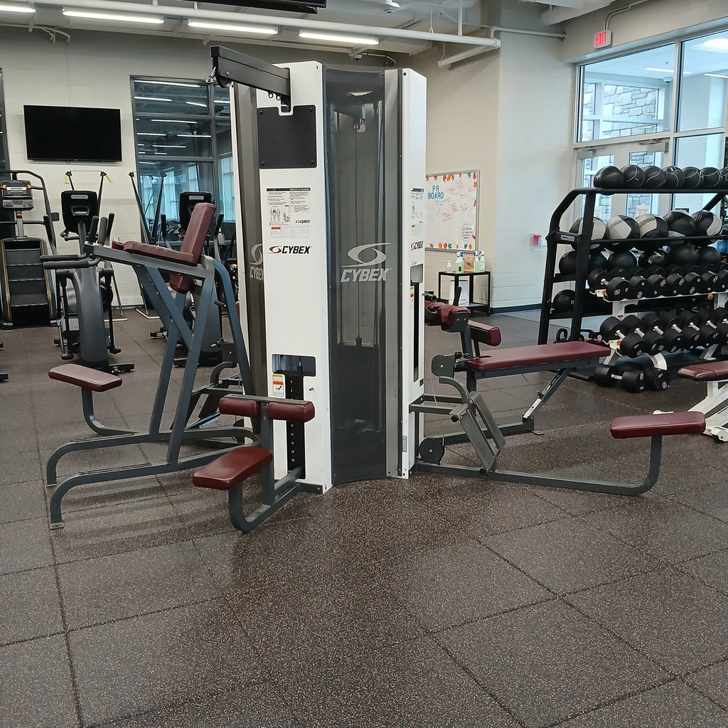 Cybex 4-Stack Modular Gym – Lat Pulldown, Low Row, VKR, Ab Bench & Hyp ...