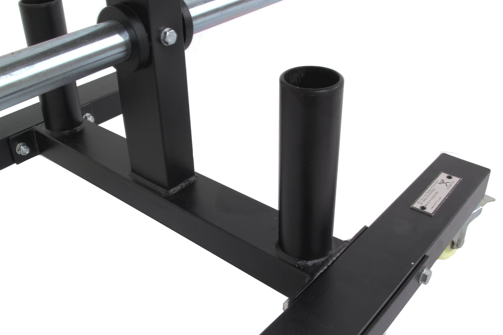 CFF Dual Olympic Bar & Bumper Plate Tree - Weight Storage rack w/wheel ...